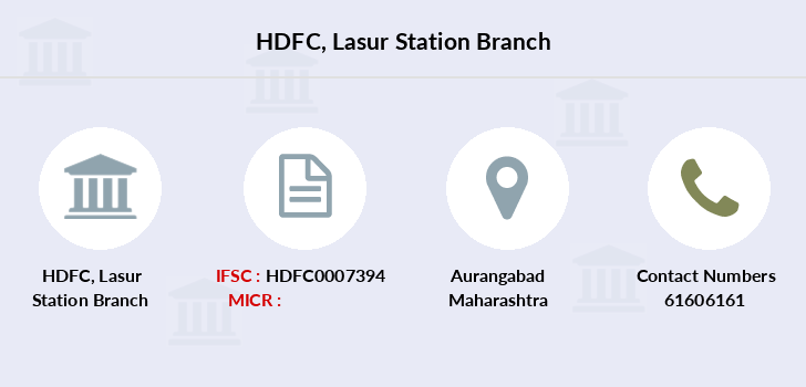 HDFC Lasur Station IFSC Code HDFC0007394