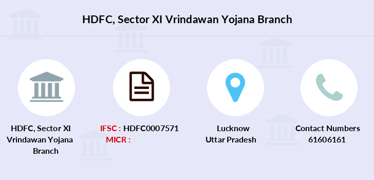 HDFC Sector XI Vrindawan Yojana IFSC Code HDFC0007571