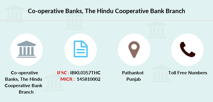 Co-operative Banks The Hindu Cooperative Bank IFSC Code IBKL0357THC