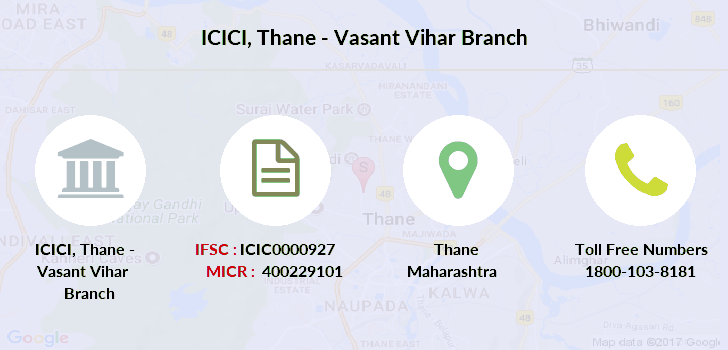 ICICI Thane - Vasant Vihar IFSC Code ICIC0000927