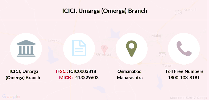 ICICI Umarga (Omerga) IFSC Code ICIC0002818
