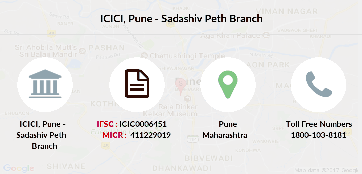 ICICI Pune - Sadashiv Peth IFSC Code ICIC0006451