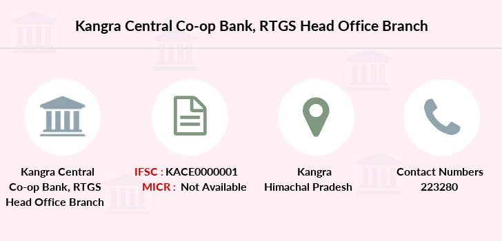 Kangra Central Co-op Bank RTGS Head Office IFSC Code KACE0000001