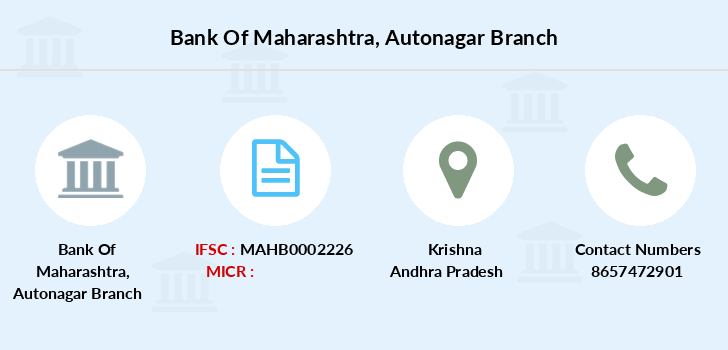 Bank Of Maharashtra Autonagar IFSC Code MAHB0002226