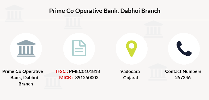 Prime Co Operative Bank Dabhoi IFSC Code PMEC0101818