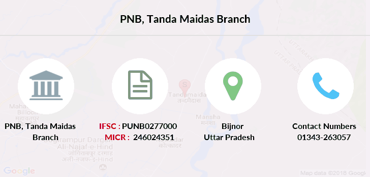 PNB Tanda Maidas IFSC Code PUNB0277000