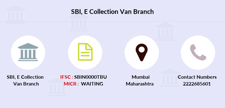 SBI E Collection Van IFSC Code SBIN0000TBU