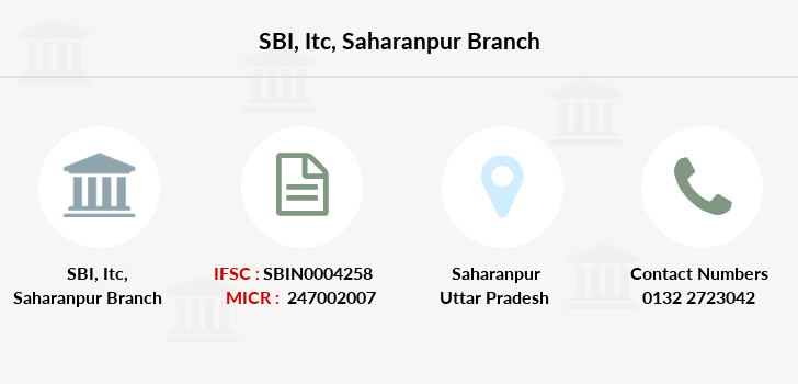SBI Itc, Saharanpur IFSC Code SBIN0004258