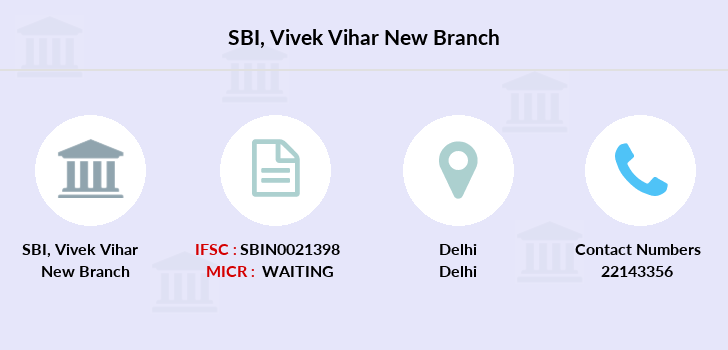 SBI Vivek Vihar New IFSC Code SBIN0021398