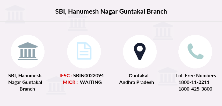 SBI Hanumesh Nagar Guntakal IFSC Code SBIN0022094