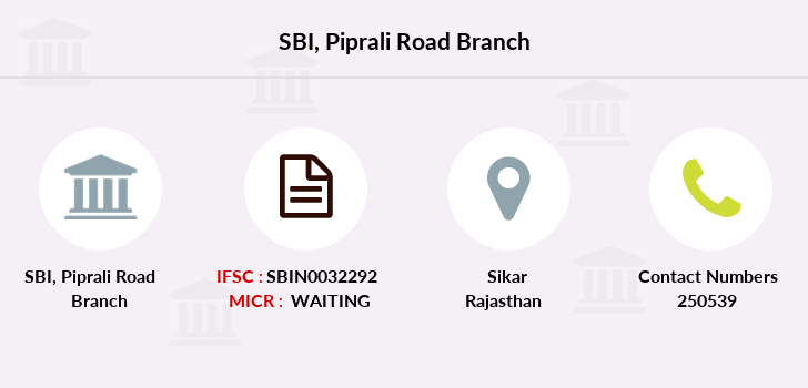 SBI Piprali Road IFSC Code SBIN0032292