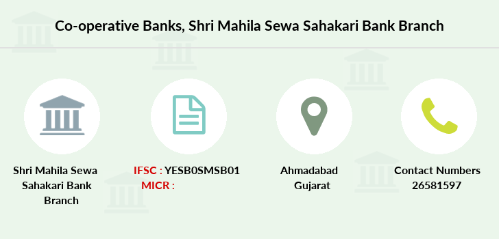 Co-operative Banks Shri Mahila Sewa Sahakari Bank IFSC Code YESB0SMSB01