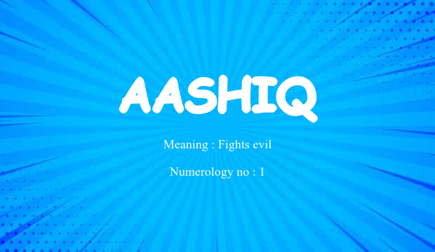 Aashiq Name Meaning