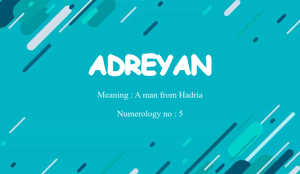 Adreyan Name Meaning
