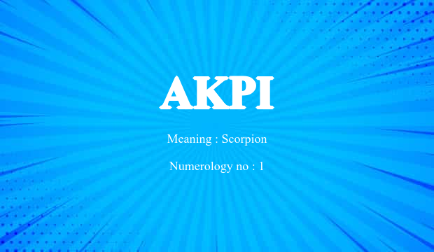 Akpi Name Meaning