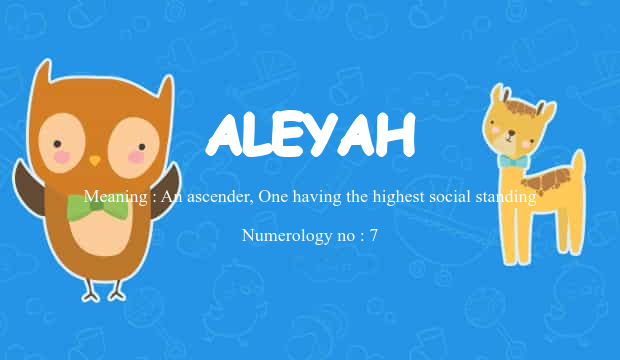 Aleyah Name Meaning