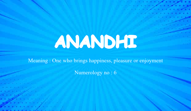 Anandhi Name Meaning