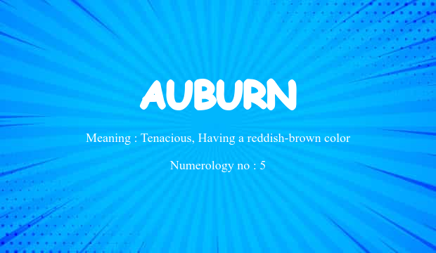 Auburn Name Meaning