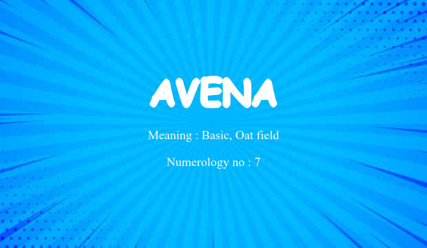 Avena Name Meaning