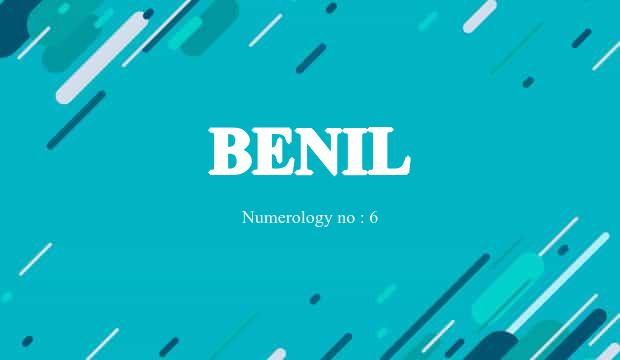 Benil Name Meaning