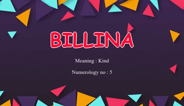Billina Name Meaning