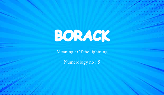 Borack Name Meaning