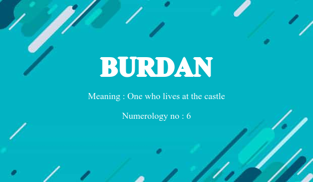 Burdan Name Meaning