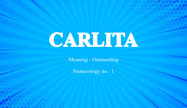 Carlita Name Meaning