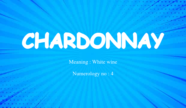 Chardonnay Name Meaning