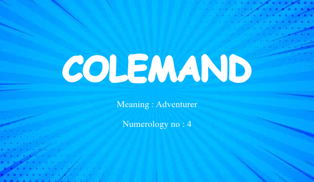 Colemand Name Meaning
