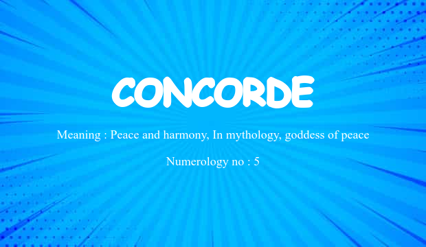 Concorde Name Meaning
