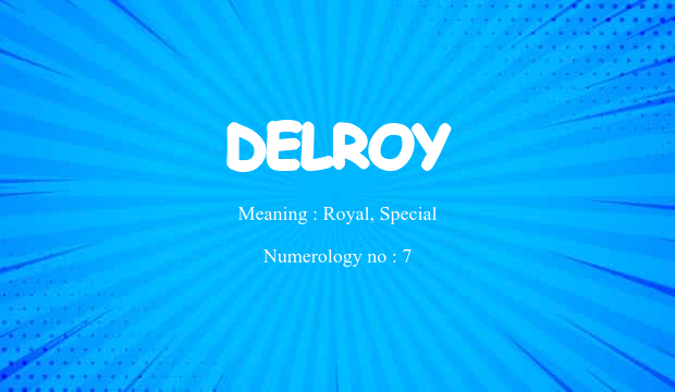 Delroy Name Meaning