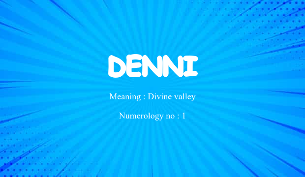 Denni Name Meaning