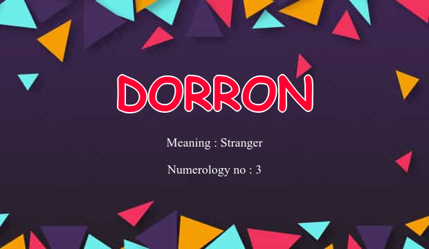 Dorron Name Meaning