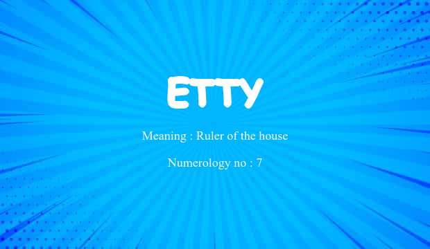 Etty Name Meaning