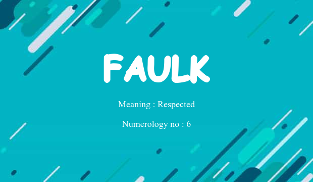 Faulk Name Meaning