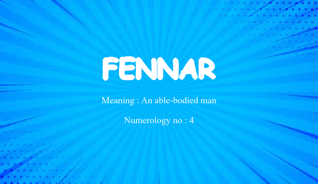 Fennar Name Meaning