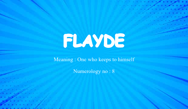 Flayde Name Meaning