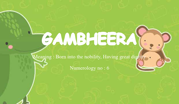 Gambheera Name Meaning