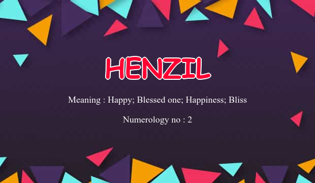Henzil Name Meaning