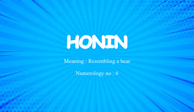 Honin Name Meaning