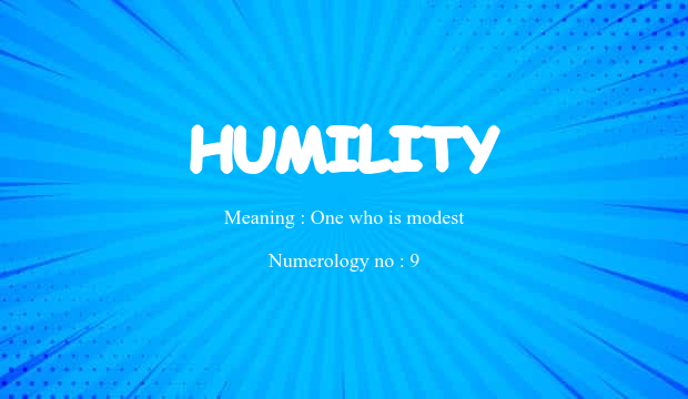 Humility Name Meaning
