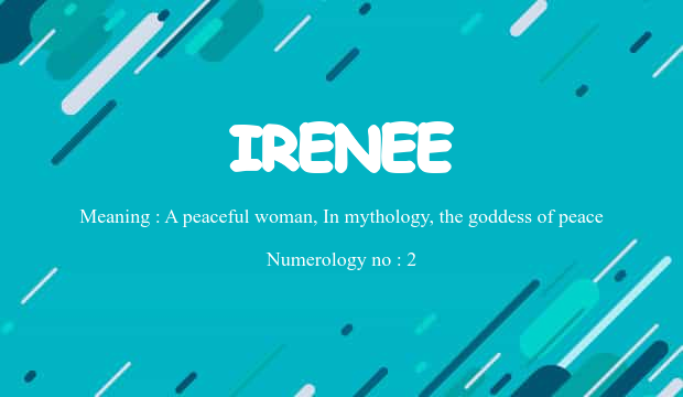 Irenee Name Meaning