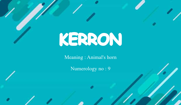 Kerron Name Meaning