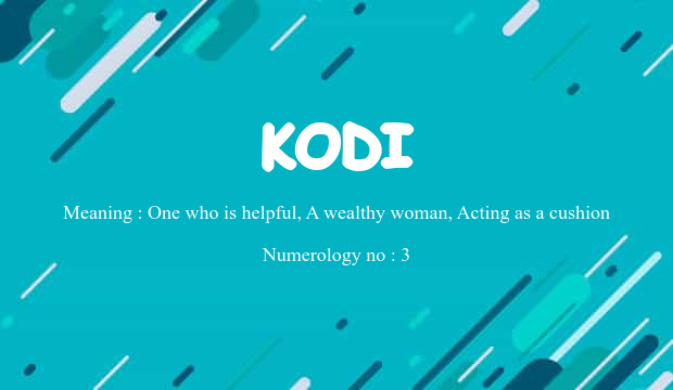 Kodi Name Meaning