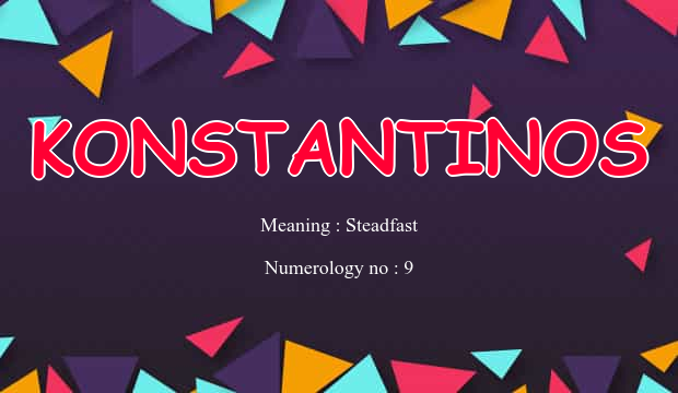 Konstantinos Name Meaning