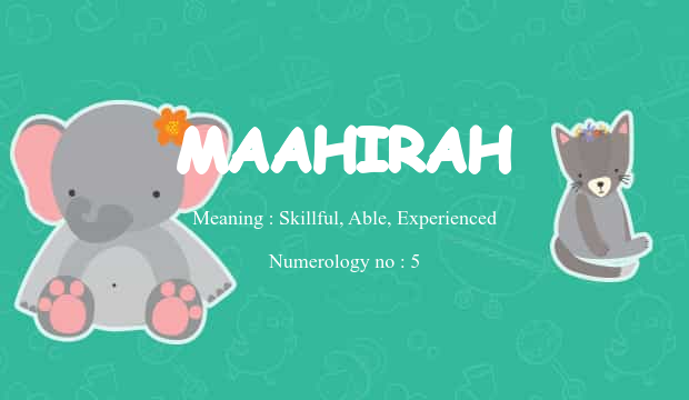 Maahirah Name Meaning
