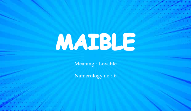Maible Name Meaning