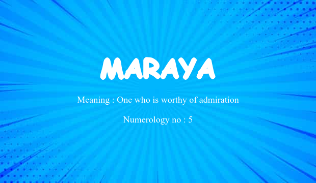 Maraya Name Meaning