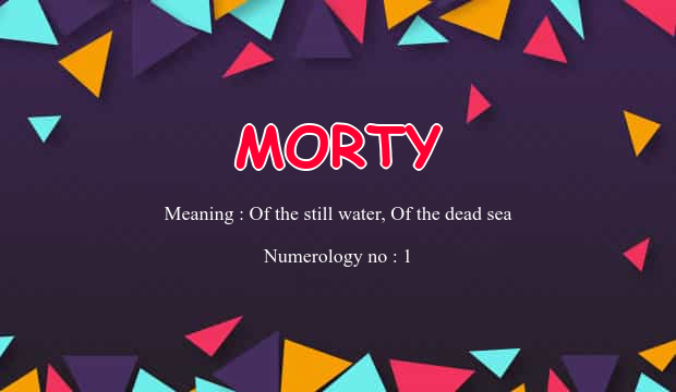 Morty Name Meaning